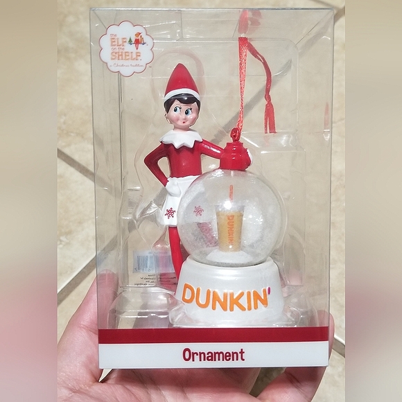 Dunkin | Holiday | Dunkin Donuts Elf On Shelf Girl Snow Globe Christmas ...